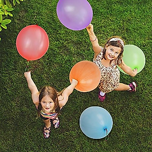 RUBFAC 20 Punch Balloons Thickened Punching Balloon Heavy Duty Party Favors for Kids, Bounce Balloons with Rubber Band Handle for Birthday Party