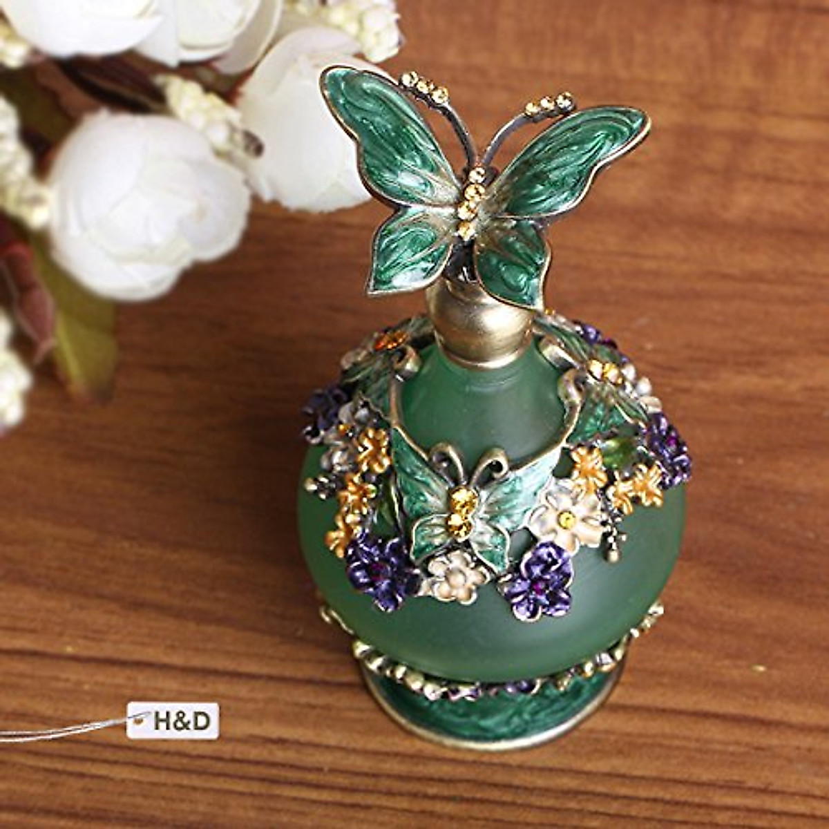YU FENG Vintage Crystal Perfume Bottles - Elegant Refillable Glass Decor