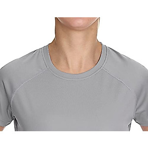 BALEAF Women's UPF 50+ UV Protection Shirts Short Sleeve T-Shirts SPF Sun Shirts Quick Dry Outdoor Performance Tops Light Grey Size S