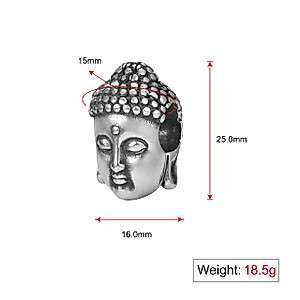 ERKUOO 2PCS Buddha Ear Weights Hangers for Stretched Dangle Ears Gauges Gothic Ear Tunnel Plug Taper Stretcher Expander Piercing Jewelry 15mm