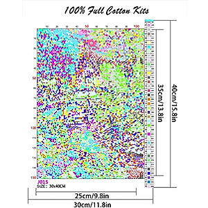 Scenery Stamped Cross Stitch Kits - Counted Cross Stitch Kits for Beginners Adults Needlepoint Garden Flower Tree Cross-Stitch Patterns Dimensions Needlecrafts Embroidery Kits Arts and Crafts
