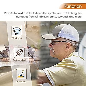 20 Pairs Clear Stretchy Lightweight Glasses Slip-on Side Shields Fit Most Glasses Frames for Minimizing the Injuries to the Eyes from Windblown Particulates Sand and More，20 pack