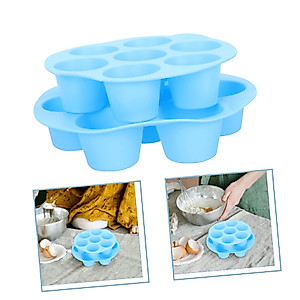 jojofuny 2pcs Air Fryer Mold Silicone Cake Baking Pans Silicone Chocolate Mold Silicone Cake Molds Baking Pans for Oven Donut Pans Frittatas Molds Baking Cup Mini