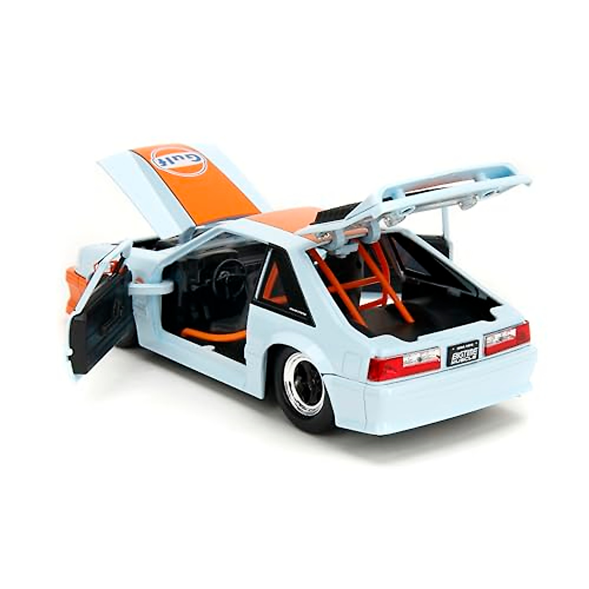Bigtime Muscle 1:24 1989 Ford Mustang Gulf Die-Cast Car, Toys for Kids and Adults(Blue)