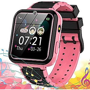AWEHIRU Kids Smart Watch - Smart Watch for Boys Girls with 16 Games Camera MP3 Music SOS Alarm Clock Flashlight Kids Phone Watch 3-12 Years Old Students Gifts