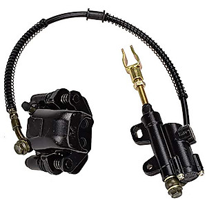HIAORS Rear Disc Brake Master Cylinder Caliper With Replaced Disc Brake Pad for 50cc 70cc 90cc 110cc 125cc Chinese TaoTao 110cc Peace Motorsports Quad Coolster 3050HD ATV Kids Four Wheeler