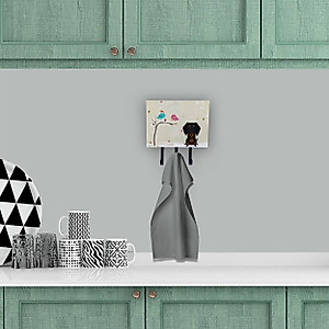 Christmas Presents between Friends Dachshund - Wire - Black Leash or Key Holder