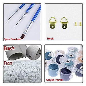 Newsight DIY Oil Painting Paintworks Paint by Number for Kids and Adults (Color Dog)