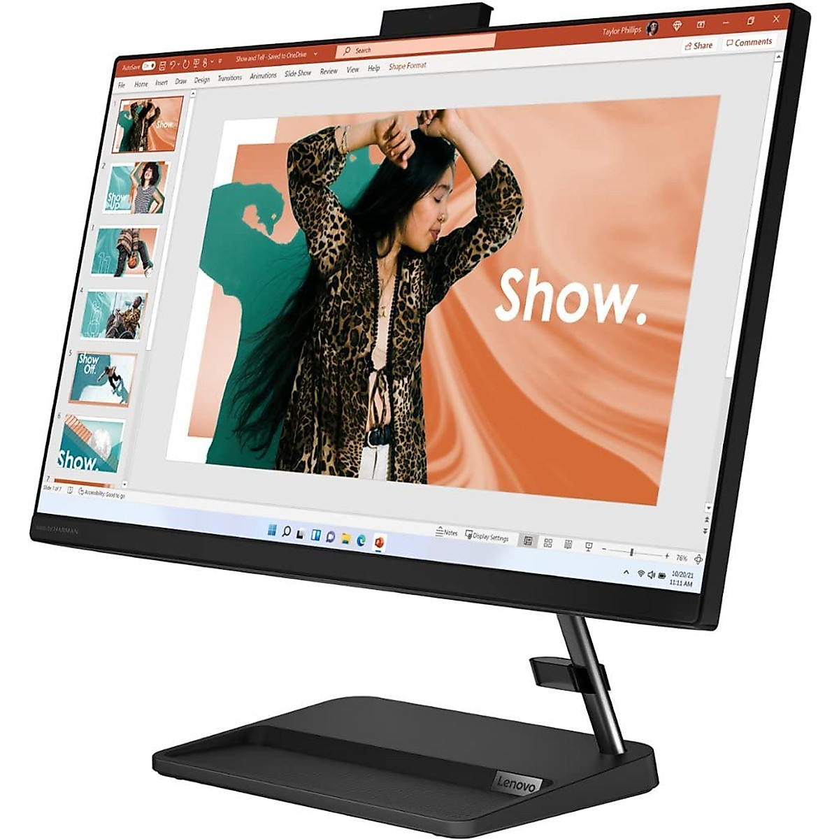 Lenovo IdeaCentre All-in-One Computer, 24" FHD Display, Intel core i3-1115G4 Processor, 16 GB RAM, 512 GB PCIe SSD, HDMI, WiFi, RJ-45, Wireless Mouse & Keyboard Included, Windows 11 Home