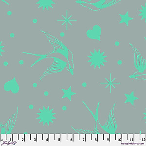 Neon True Colors Fat Quarter Bundle (24 Pieces) by Tula Pink for Free Spirit 18 x 21 inches (45.72 cm x 53.34 cm) Fabric cuts DIY Quilt Fabric