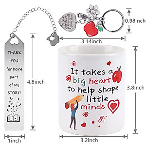 Teacher Appreciation Gifts Set Teacher Gifts for Women Back to School Gifts for Teachers Teacher Wine Tumbler, Makeup Pouch Cosmetic Bag,Bookmarks, Ceramic Pen Holder,Teach Blessing Card Bracelets