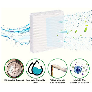 UKNESFROD MD1-0034 Replacement Humidifier Wicks Filters Compatible with Vornado Evaporative Humidifier Model Evap40, Evap2, EV100, EV200, EVDC300, EVDC500-4Pcs