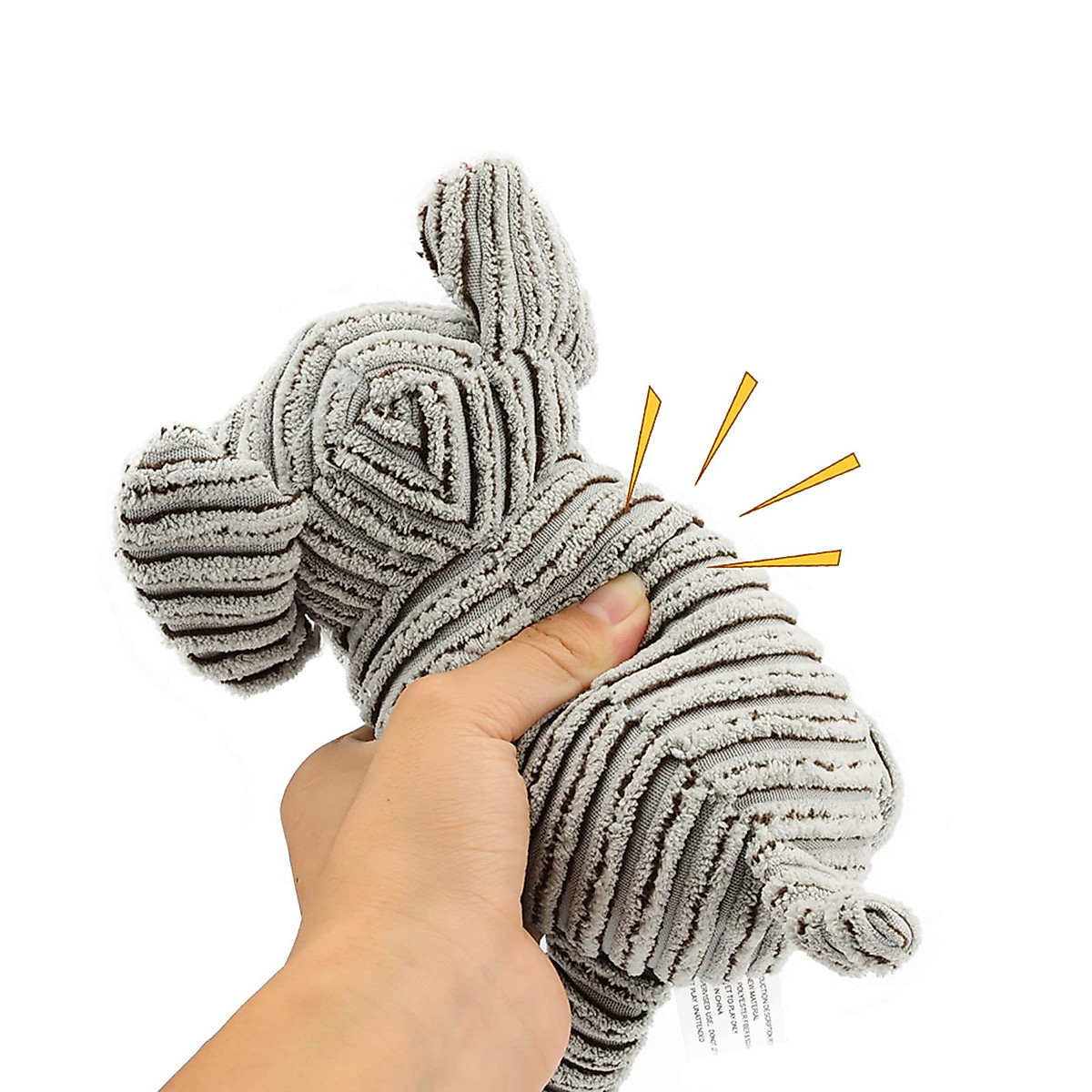 Squeaky Dog Toys , Cute Stuffed Plush Squeak Dog Toy Small Dog Toys , Dog Chew Toys Pet Toys for Small Medium and Large Dogs(Elephant)