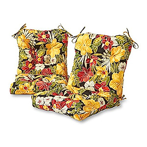 Greendale Home Fashions Outdoor Seat/Back Chair Cushion, 2 Count (Pack of 1), Aloha