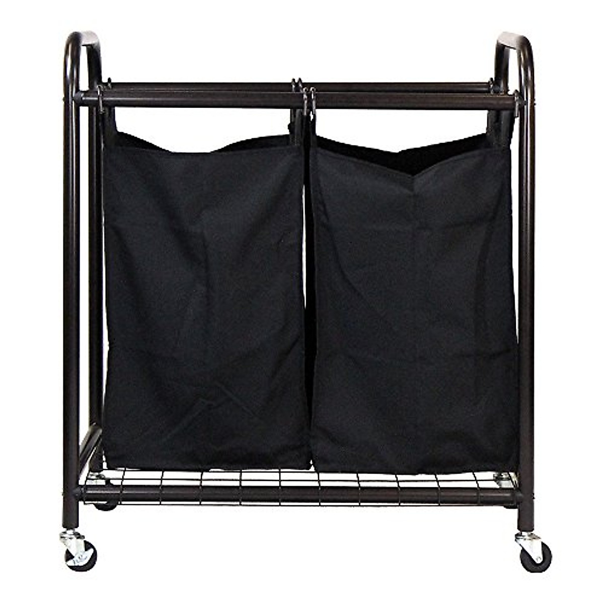 Oceanstar 2-Bag Rolling Laundry Sorter, Bronze