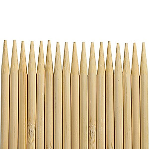 FLYPARTY Bamboo Marshmallow Roasting Sticks with 30 Inch 5mm Thick Extra Long Heavy Duty Wooden Skewers,Roaster Barbecue S'Mores Skewers Hot Dog Forks for Camping,Party,Kebab Sausage(60 Pcs)