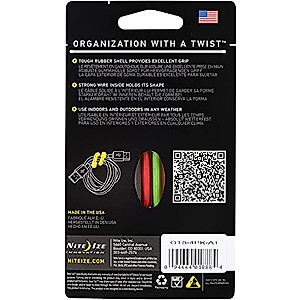 2X Nite Ize GT3-4PK-A1 Gear Tie Reusable 3-Inch Rubber Twist Tie, Assorted Colors