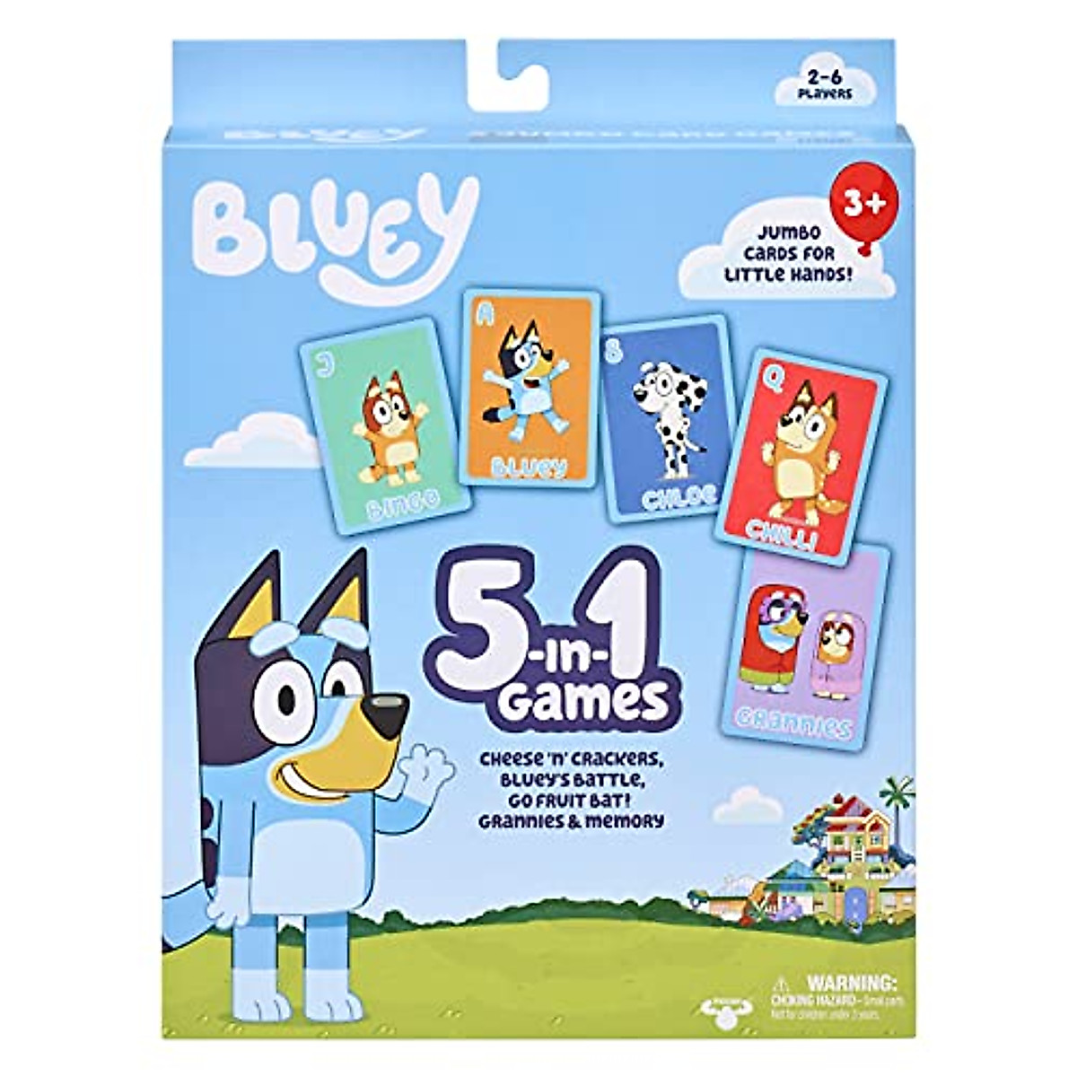 Bluey 5-in-1 Card Game Set - Includes 53 Jumbo Cards