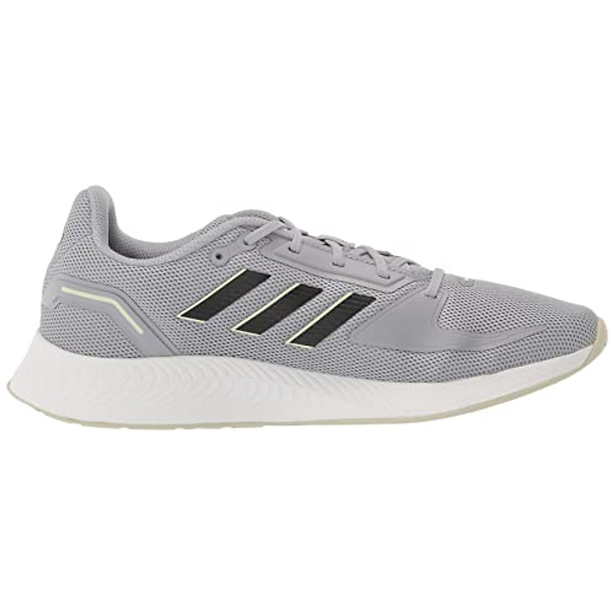 adidas Women's Runfalcon 2.0 Running Shoe, Halo Silver/Black/Linen Green, 8