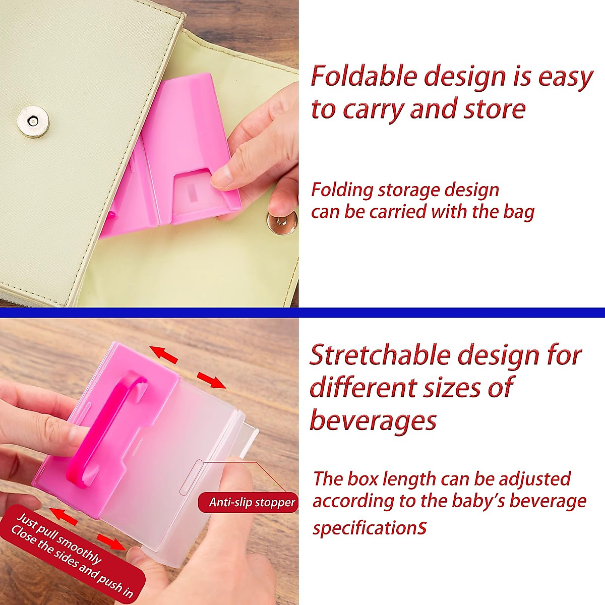 ARTICHIC Baby Pouch Holder No Squeeze、Baby Pouch Holder No Spill 、Pouch Food Pouches、Juice Box Holder - Anti-Squeeze Yogurt Pouch Reusable Toddler Essentials 2 Pack
