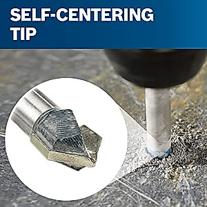 BOSCH GT2000 4-Piece Carbide Tipped Glass, Ceramic and Tile Drill Bits Assorted Set for Fast Drilling in Glass and Tile Applications