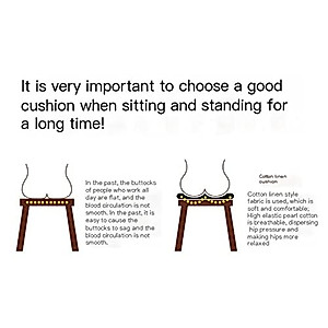 NNAA Ergonomic Chair Pad Memory Foam Seat Cushion Orthopedic Pillow Coccyx Office Chair Cushion Support Waist Back Cushion Car Seat Hip Massage Pad Sets colorA