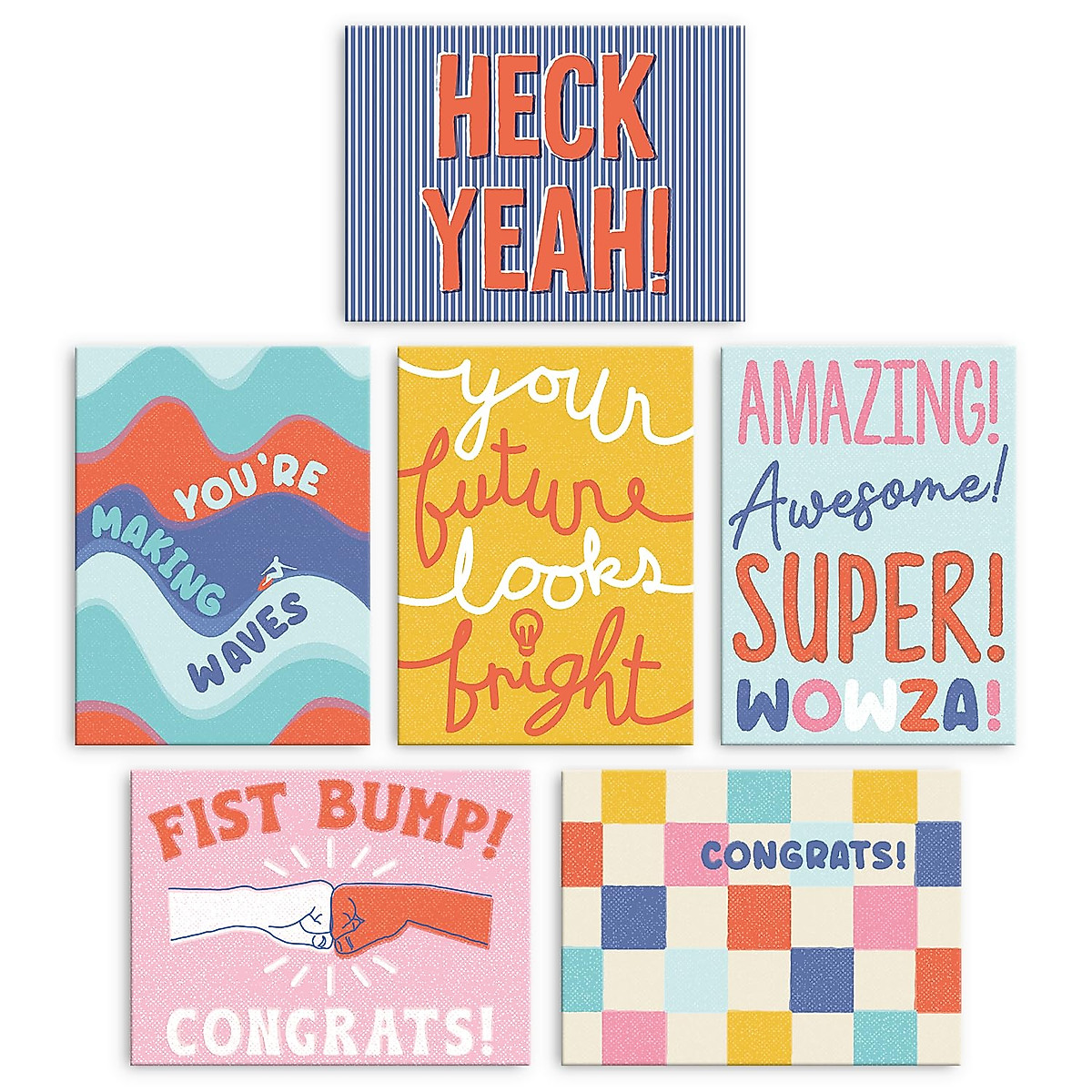 S&O Fun Congratulations Cards with Envelopes - Colorful Congrats Card Pack of 24 - Encouragement Cards with Envelopes - Appreciation Cards for Coworkers - Boxed Compliment Cards - Recognition Cards