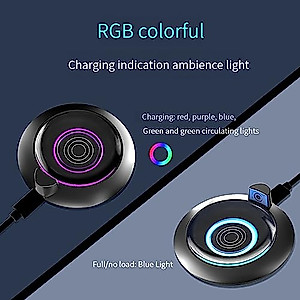 NUHFUFA Magnetic Charging Dock for Pokemon GO Plus+ 2023 Accessories, with Silicone Protective Cover Case Charging Station with RGB Colorful Lights