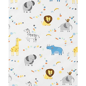 The Children's Place Baby Bib and Burp Cloth Set 6-Pack, Food/Animal/Stripe, ONE Size