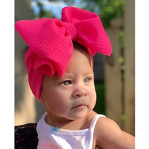 Steewarts Baby Girl Bow Headbands Newborn Hairband Baby Turban Knotted Elastic Headwrap for Toddler Hair Accessories (AA07-10PCS)