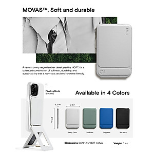 MOFT Phone Tripod Stand Compatible with iPhone 15/14/13/12 Series, Angle Adjustment & Strong Magnets & MagSafe Compatible MOVAS Invisible Selfie Stick Tripod, Sapphire