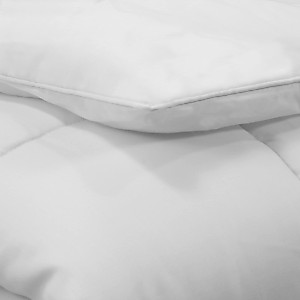 Serta Lightweight Quilt-Stitched Fiber Fill Down Alternative Comforter, King, White