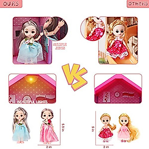 DIY Princess House for Kids, Creative Dollhouse Kit w/ Furniture, Dream Doll House for 3 4 5 6 7 8 Year Old Girls, Christmas Toys Gifts for Kids