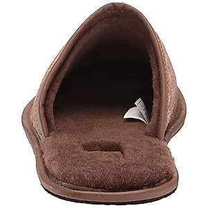 UGG Men's Scuff Logo Jacquard Slipper, Chestnut, 10