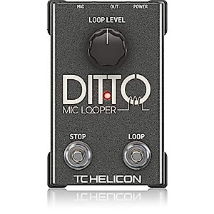 TC Helicon DITTO MIC LOOPER Easy to Use Two-Button Looper Pedal for Vocals and Acoustic Instruments