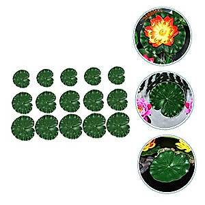 SAFIGLE Floating Lily Pads 60 Pcs Simulated Lotus Leaf Artificiales para Leaf Decor Green Decor Lily Pads for Ponds Lilly Pads Lily Pads Ornaments Floating Pond Decor Simulation Leaf Pool