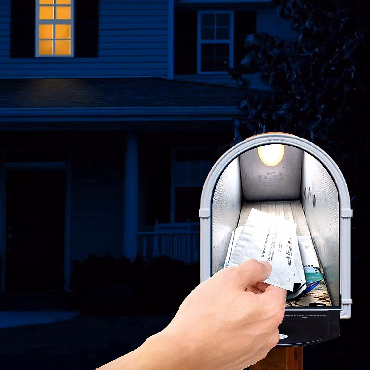 Motion Sensitive Mailbox LED Light - Portable Universal Magnetic Interior LED Light with Motion Sensor for Mailbox Lighting - Illuminates Your Mailbox for Enhanced Visibility at Night