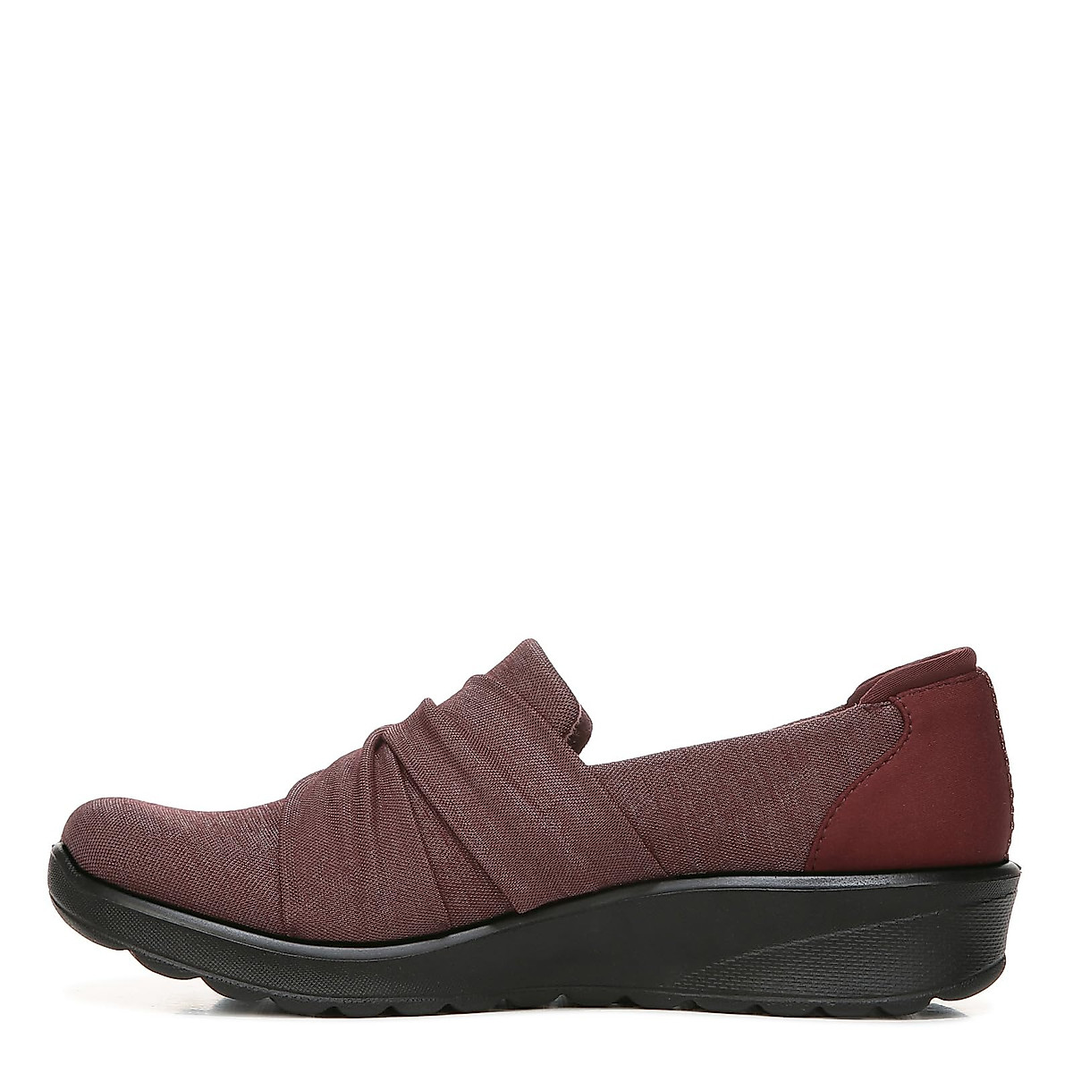 BZees Women's Glimmer Slip-Ons Loafer, Windsor Red Shimmer, 9 Wide