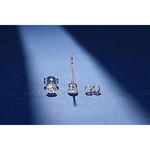 FOSIR 10 Pairs Tiny Women's Stainless Steel Round Clear Cubic Zirconia Stud Earrings (3mm CZ, Surgical Steel)