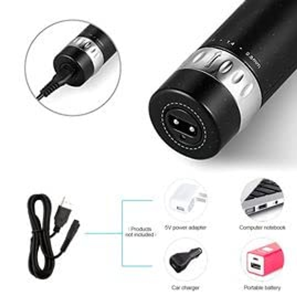 SHARTECH Professional Hair Clipper Cord/Cordless Hair Cutting & Trimming Kit, Super Quality Metal and Ceramic Blade, Cut Size 0.5mm(000)-1.7mm, 3 5 7 9mm Combs, with 2 Rechargeable Lithium Batteries