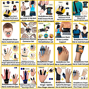 BodyMoves Finger Splint plus sleeve (2 pc set, Aqua Blue)