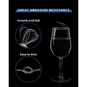 BLUEWING Monofilament Fishing Line Clear Invisible Thin Diameter Fishing String Mono Fishing Line, Dia.0.47mm*500YD*30LB