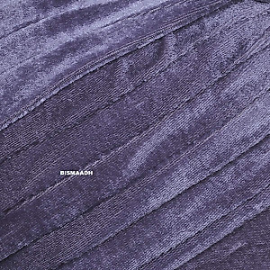 BISMAADH Soft Velvet Twisted Pleated Pre Tied Knot Readymade Turban/Pagri Chemo Cap Head Wraps-Cover for Men’s & Women’s (Dark Grey)