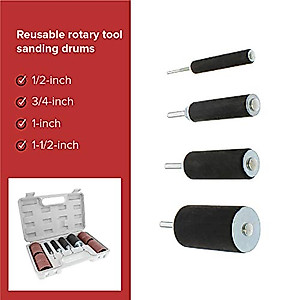 ABN Drum Sanding Kit – 20Pc Sanding Drum for Electric Drill Press Drum Sander Attachment with Spindle Sander Sleeves