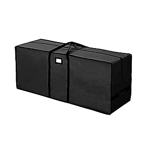 Tree Storage Bag, Waterproof Christmas Tree Storage, Fits Up to 7.5 ft Tall Artificial Disassembled Trees,Extra Large Heavy Duty Storage Container with Handles (Black, 47"x15"x20)