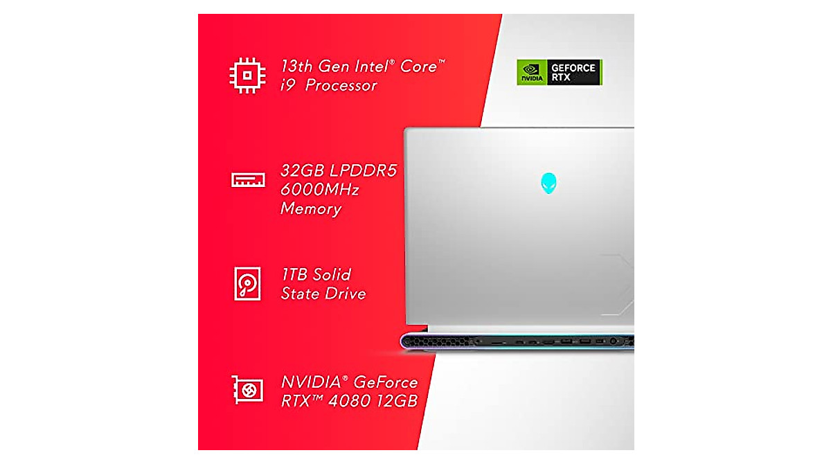 Alienware X16 R1 Gaming Laptop - 16-inch QHD+ 240Hz Display & RTX 4080