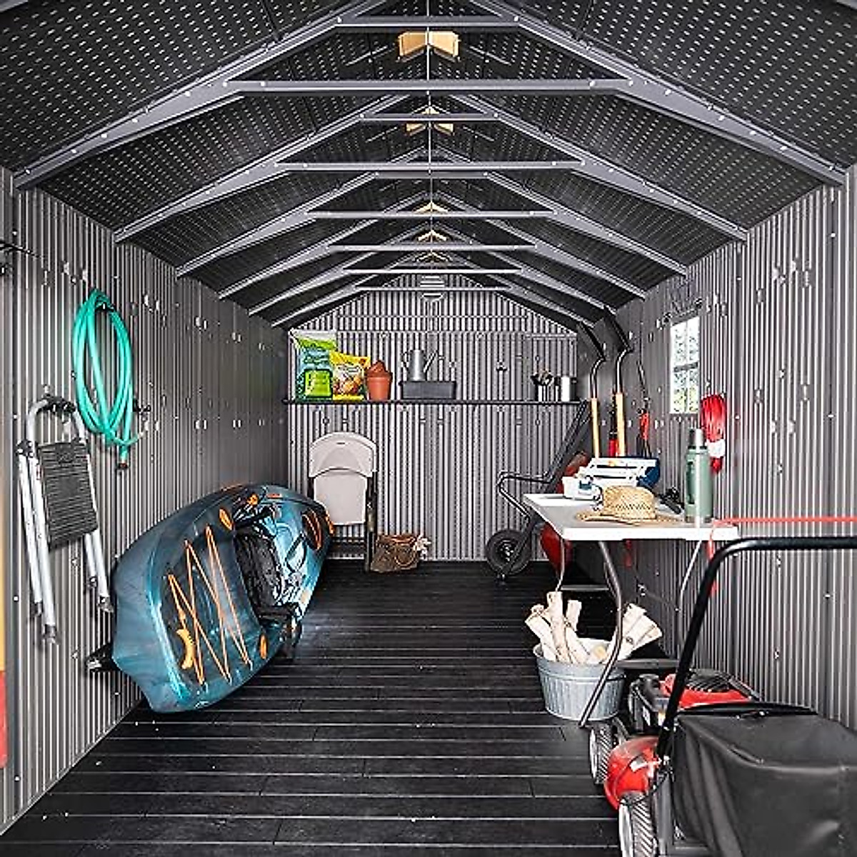 Lifetime 8 x 20 Ft. Outdoor Storage Shed, Gray