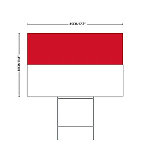 Autravelco Monaco Yard Signs with Stakes 12x18 Inch National Flag Nautical Gifts Funny Yard Sign for Rent House Party Decorations Props