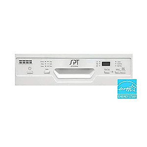 SPT SD-9254W 18″ Wide Built-In Dishwasher w/Heated Drying, ENERGY STAR, 6 Wash Programs, 8 Place Settings and Stainless Steel Tub – White