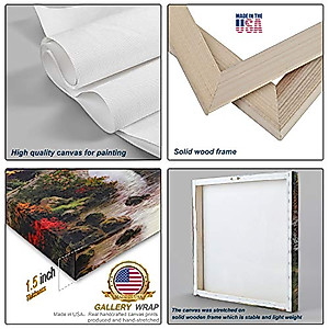 Denozer Canvas Wall Art - Dogs Playing Poker Series C.M Coolidge Art Reproduction - Giclee Canvas Print Gallery Wrap Modern Home Decor Ready to Hang - 24x16 inches